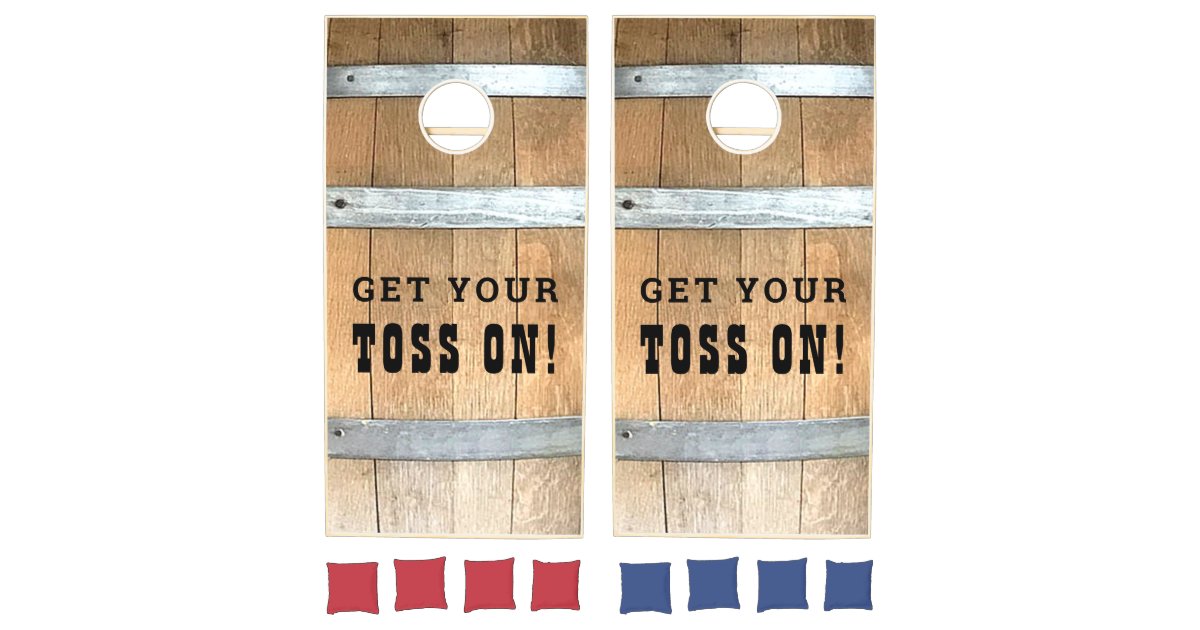 Get Your Toss On Rustic Cornhole Set | Zazzle