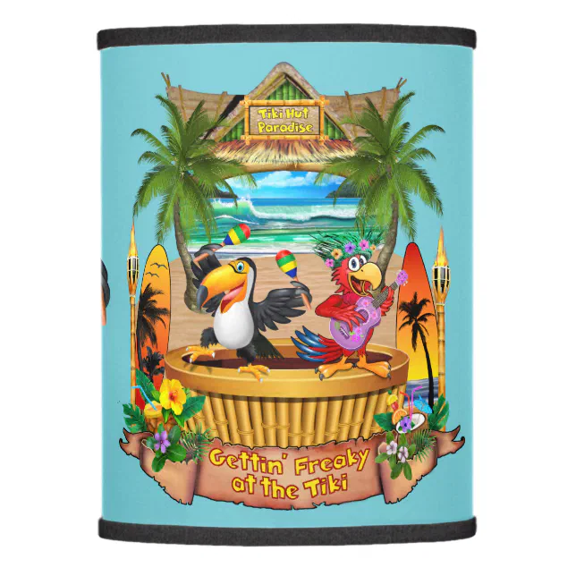 GETTIN' FREAKY AT THE TIKI LAMP SHADE | Zazzle