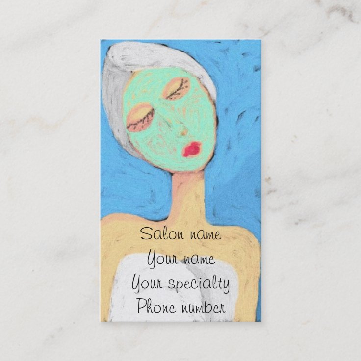 Getting a Facial Business Card | Zazzle