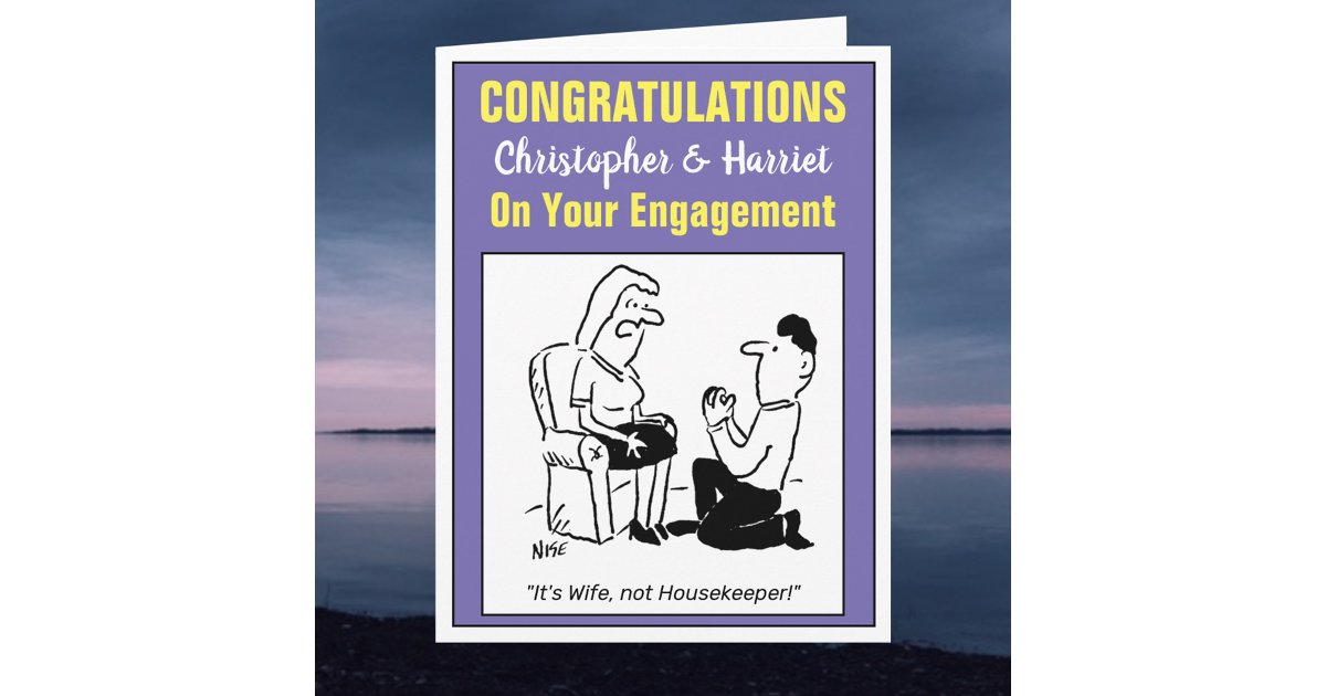 Getting Engaged - Funny Engagement Card | Zazzle