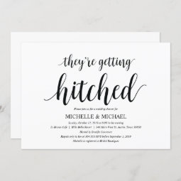 Getting hitched Bridal shower Invitation cards | Zazzle