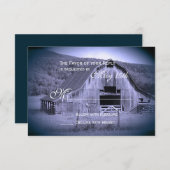 Getting Hitched Rustic Barn Wedding RSVP Card Blue | Zazzle