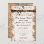 Getting Hitched Rustic Country Wedding Invitations | Zazzle