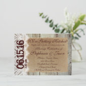 Getting Hitched Rustic Country Wedding Invitations | Zazzle