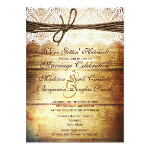 Getting Hitched Wedding Invitations | Zazzle