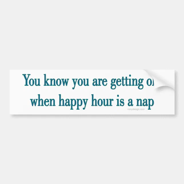Getting Old Bumper Sticker | Zazzle