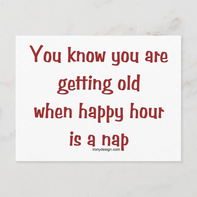 Getting Old Postcard | Zazzle