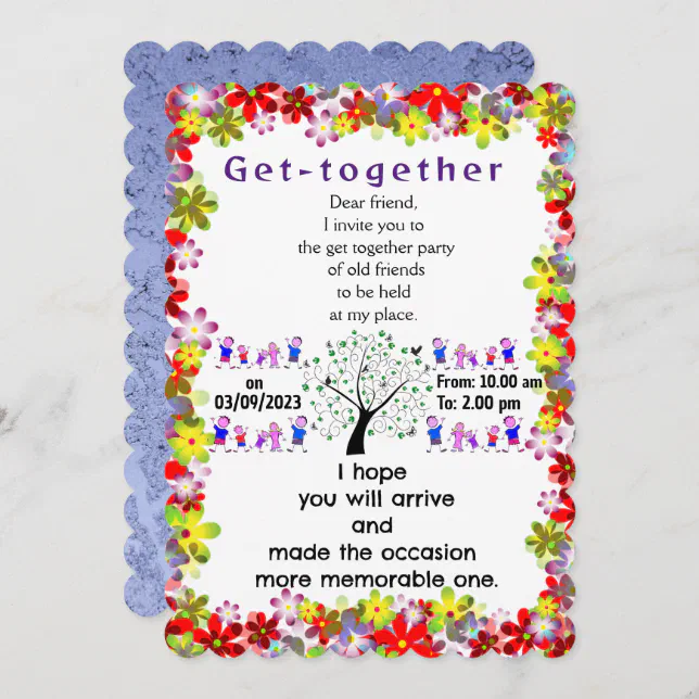 Getting together invitation | Zazzle