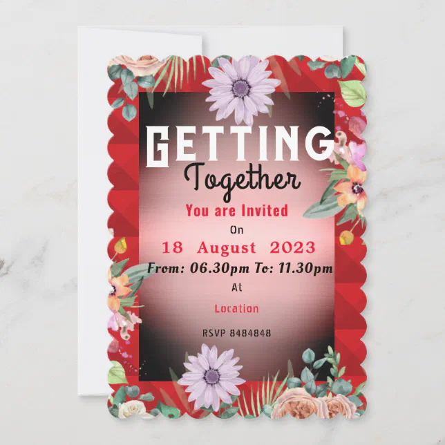 Getting together Invitation | Zazzle
