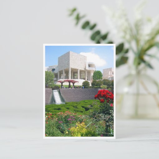 getty museum gardens postcard | Zazzle
