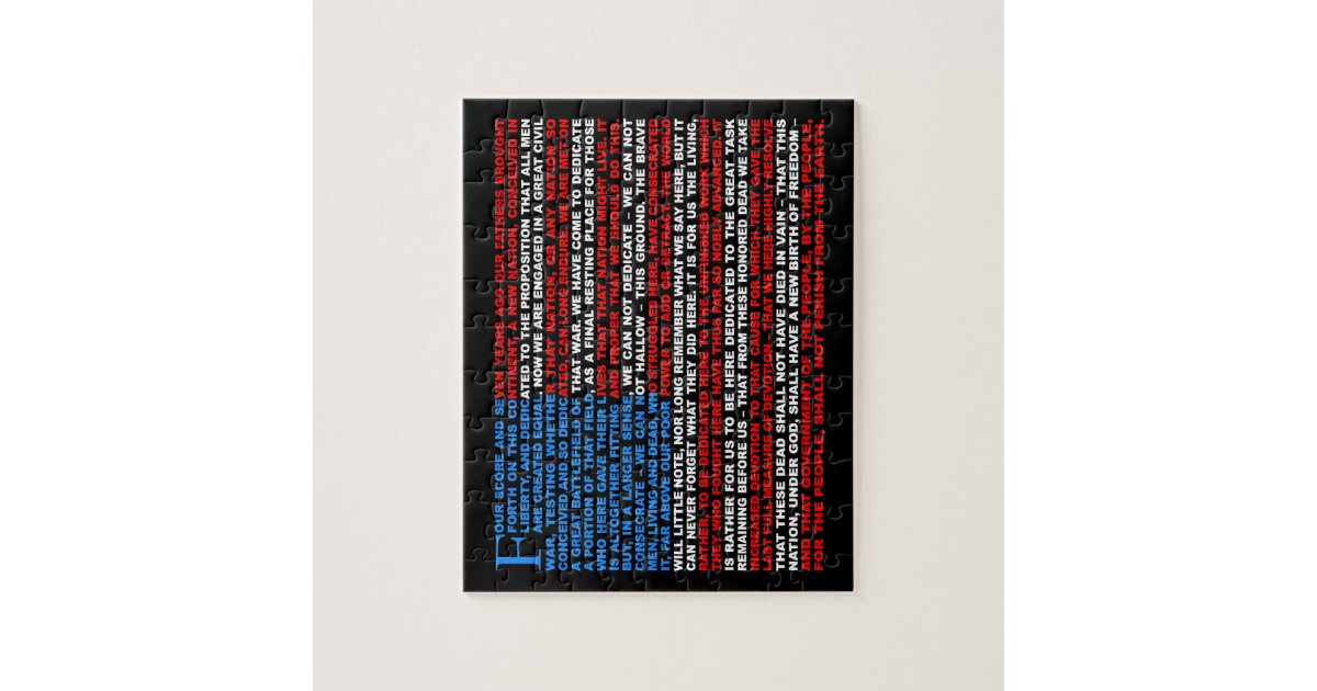 Gettysburg Address Jigsaw Puzzle | Zazzle