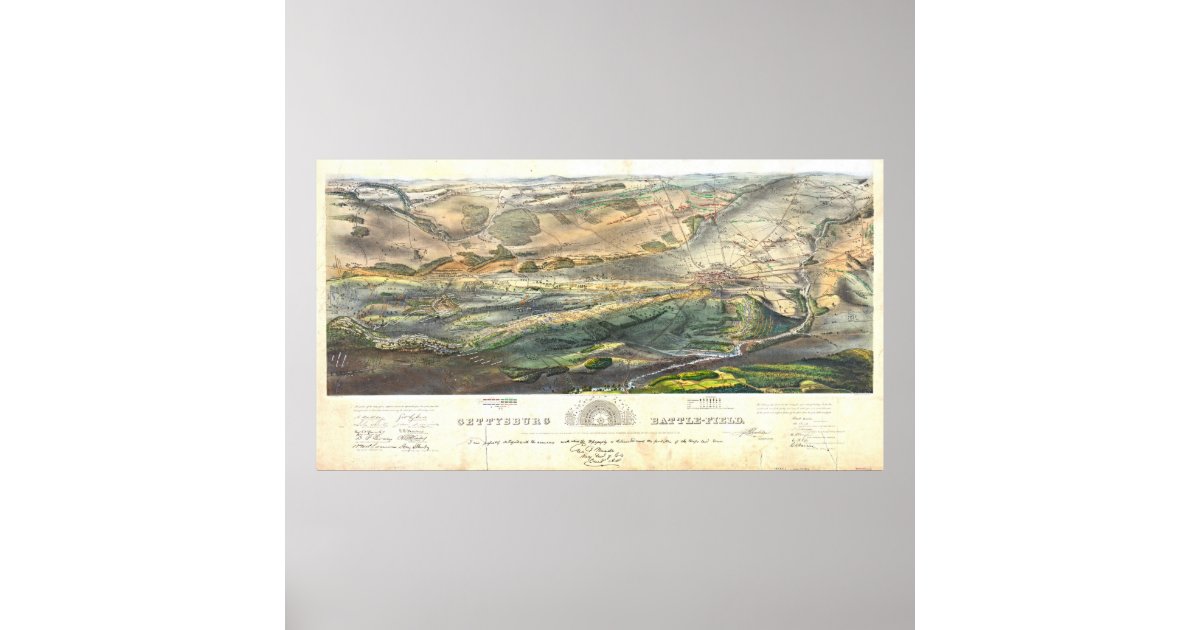 Gettysburg Battlefield 1863 Poster | Zazzle
