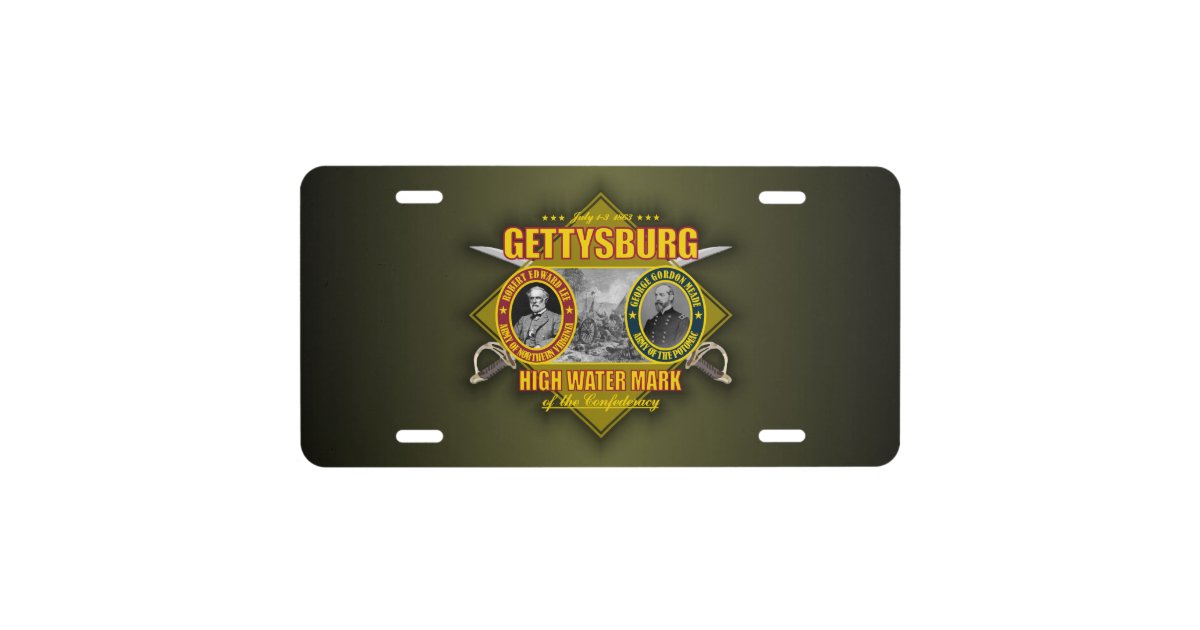 Gettysburg License Plate | Zazzle