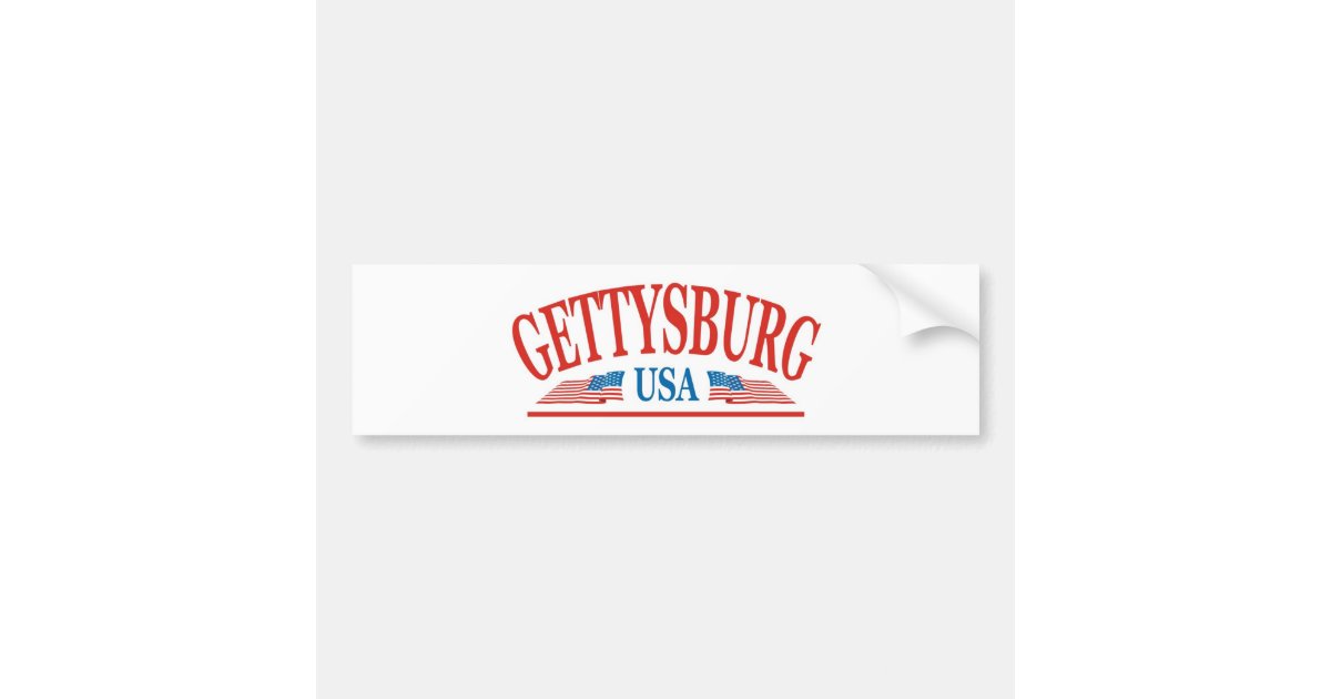 Gettysburg Pennsylvania USA Bumper Sticker | Zazzle