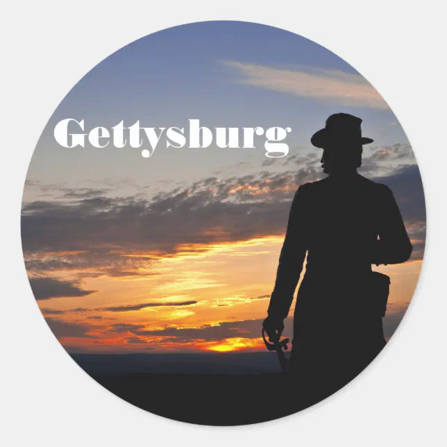 Gettysburg Sunset Sticker | Zazzle