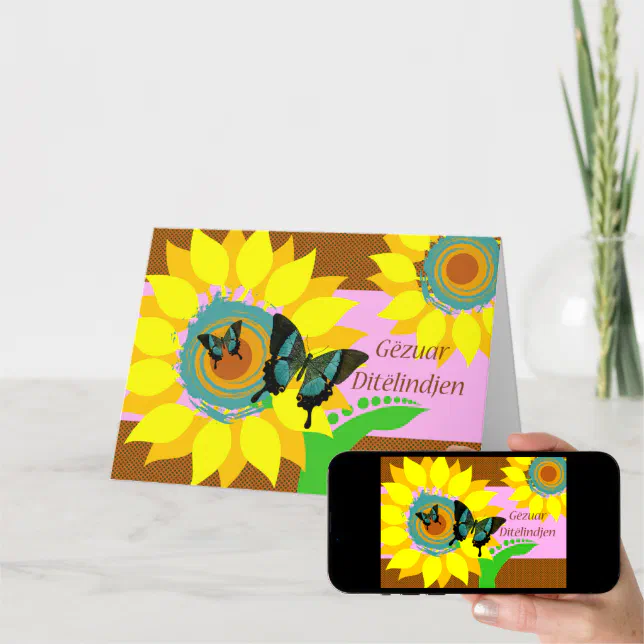 Gëzuar ditëlindjen, Happy Birthday in Albanian Card | Zazzle