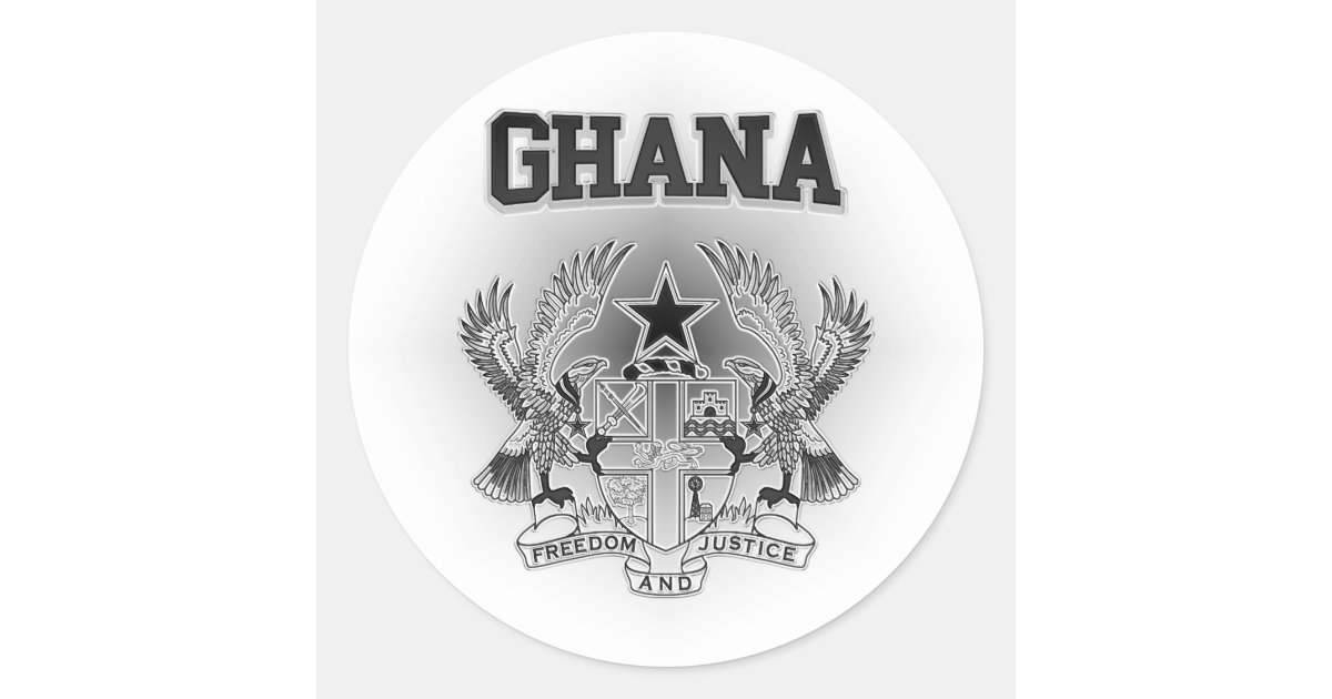 Ghana Coat of Arms Classic Round Sticker | Zazzle