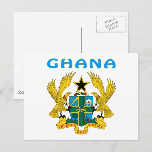 Ghana Coat Of Arms Postcard | Zazzle