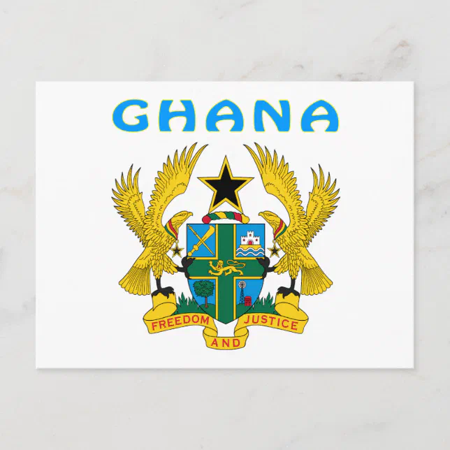 Ghana Coat Of Arms Postcard | Zazzle