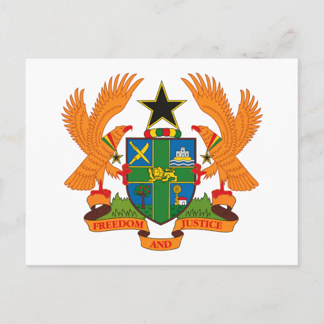 Ghana Coat of Arms Postcard | Zazzle