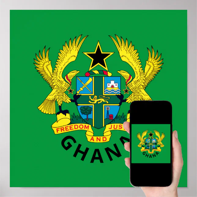 Ghana coat of arms poster | Zazzle