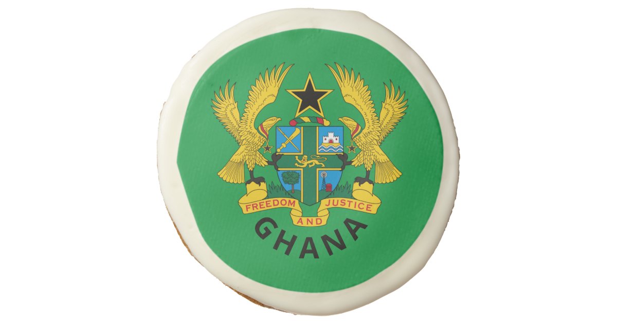 Ghana coat of arms sugar cookie | Zazzle