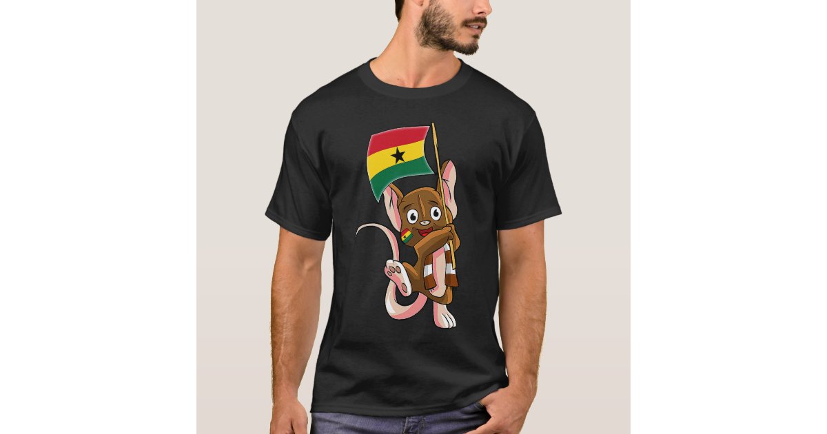Ghana Fan Mouse T-Shirt | Zazzle