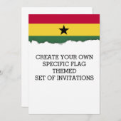 Ghana flag invitation | Zazzle