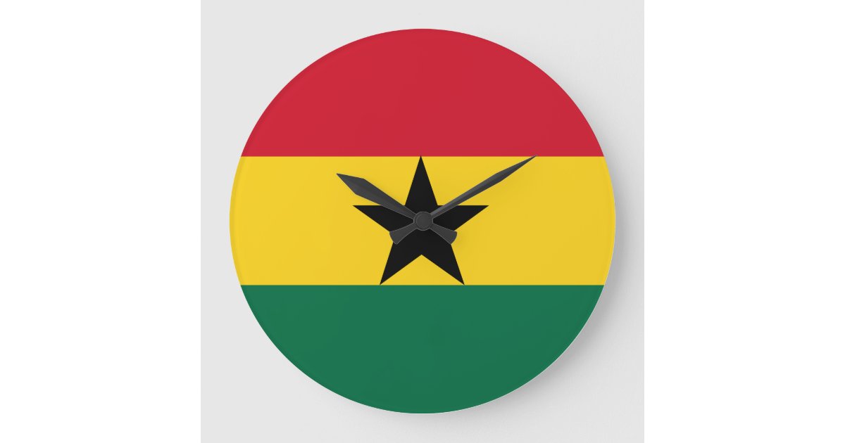Ghana Flag Large Clock | Zazzle