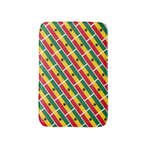 GHANA FLAG Patriotic Geometric Modern Bath Mat | Zazzle