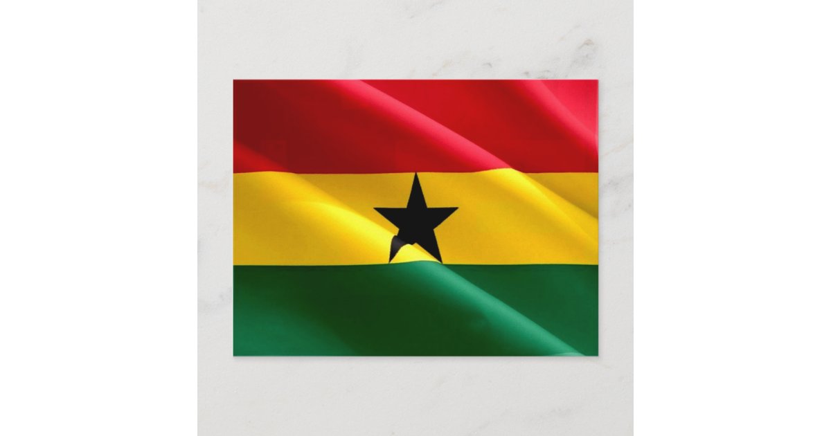 Ghana - Ghanaian Flag - Postcard | Zazzle