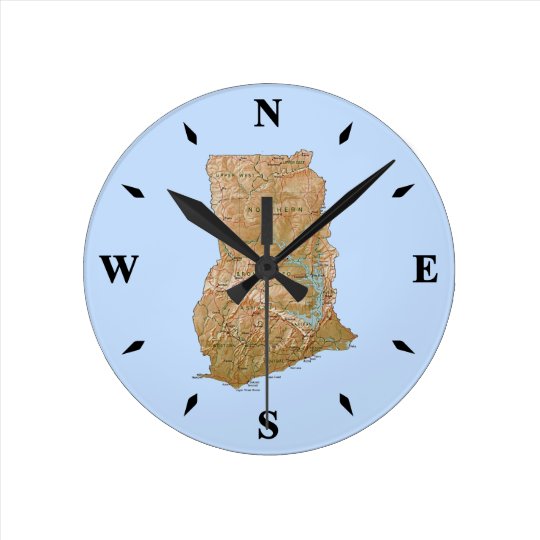 Ghana Map Clock | Zazzle.com