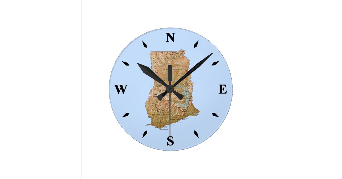 Ghana Map Clock | Zazzle.com