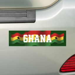 Ghana Waving Flag Bumper Sticker | Zazzle