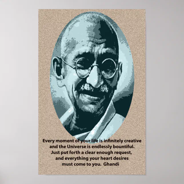 Ghandi quotation poster | Zazzle