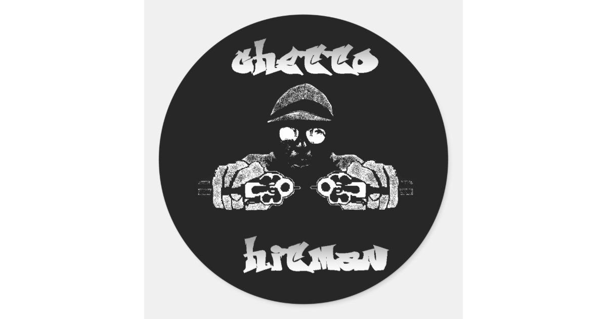 Ghetto Hitman Sticker | Zazzle