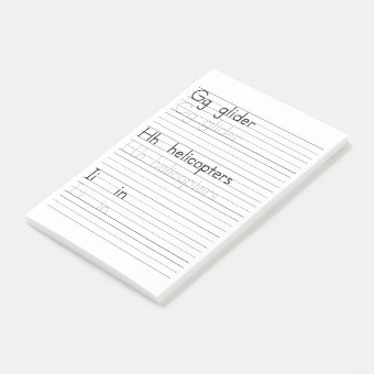 GHI Writing Practice Alphabet Worksheet Notepad | Zazzle