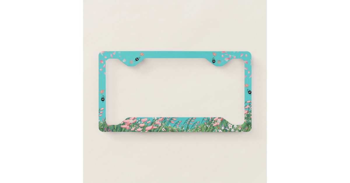 Ghibli Sakura Kawaii License Plate Frame | Zazzle