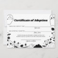 Ghost Adoption Orange Halloween Party Certificate | Zazzle