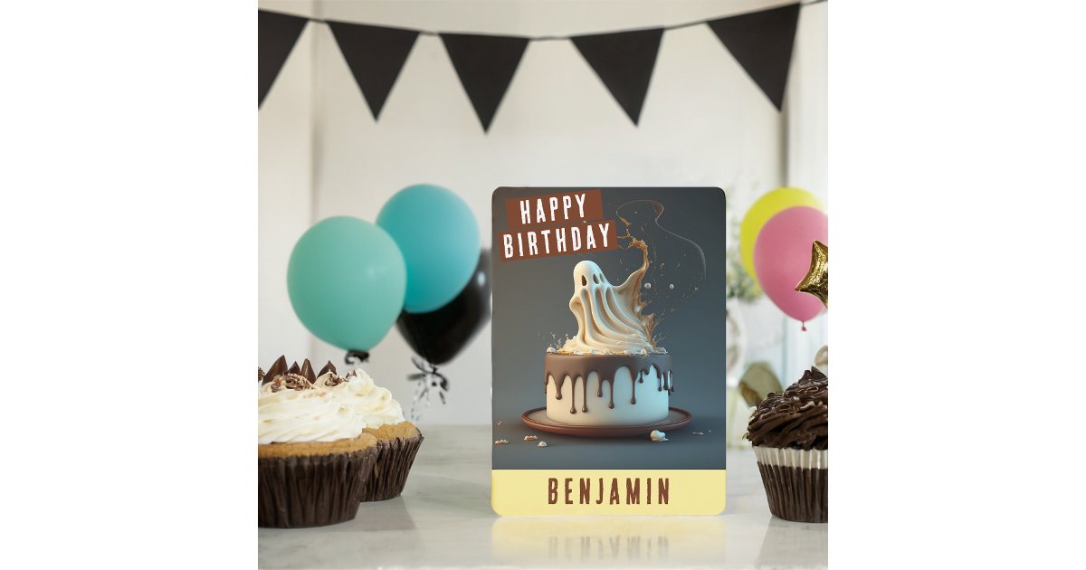 Ghost Birthday Card | Zazzle