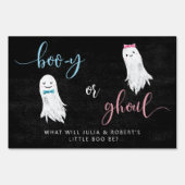 Ghost Boo-y or Ghoul Gender Reveal Party Sign | Zazzle