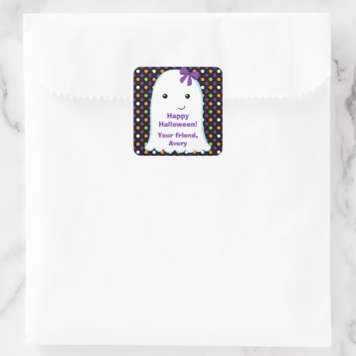 Ghost Girl | Kids Halloween Sticker | Zazzle