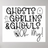 ghost goblins ghouls oh my mummy halloween poster | Zazzle
