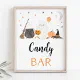 Ghost Halloween Candy Bar Party Sign | Zazzle
