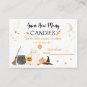 Ghost Halloween Guess How Many Candies Game Enclosure Card | Zazzle