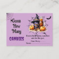 Ghost Halloween Guess How Many Candies Game Enclosure Card | Zazzle