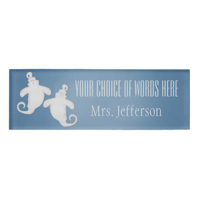 Ghost Halloween Name Tag | Zazzle