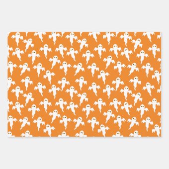 Ghost Halloween Wrapping Paper Sheets | Zazzle