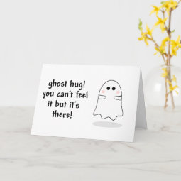 Ghost hug customize card | Zazzle