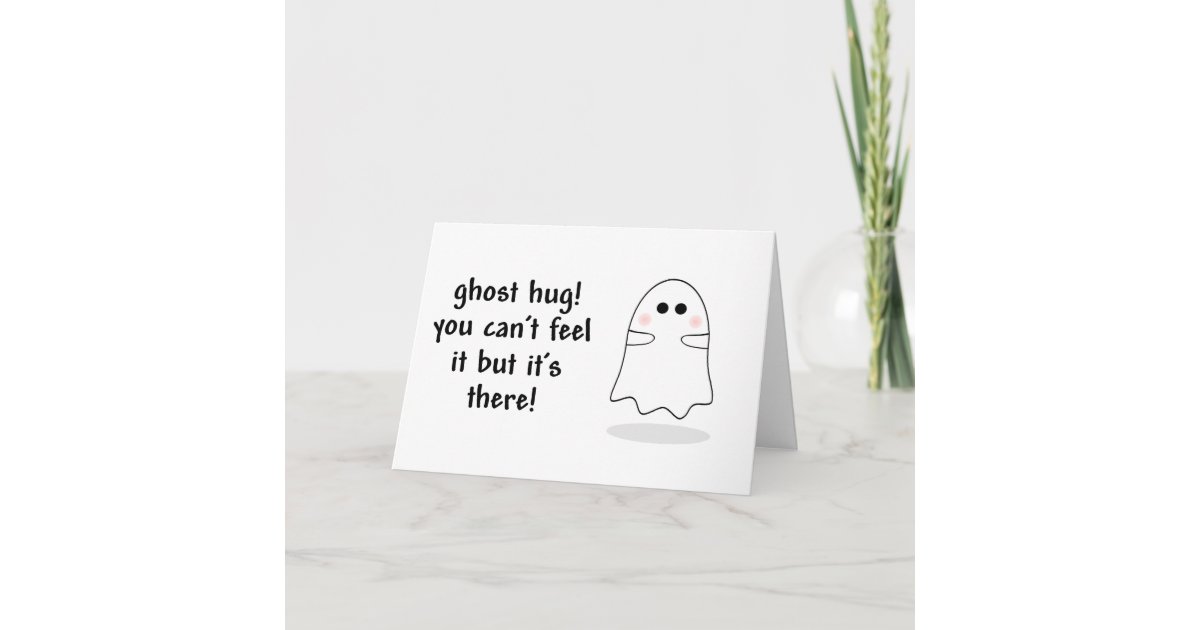 Ghost hug customize card | Zazzle
